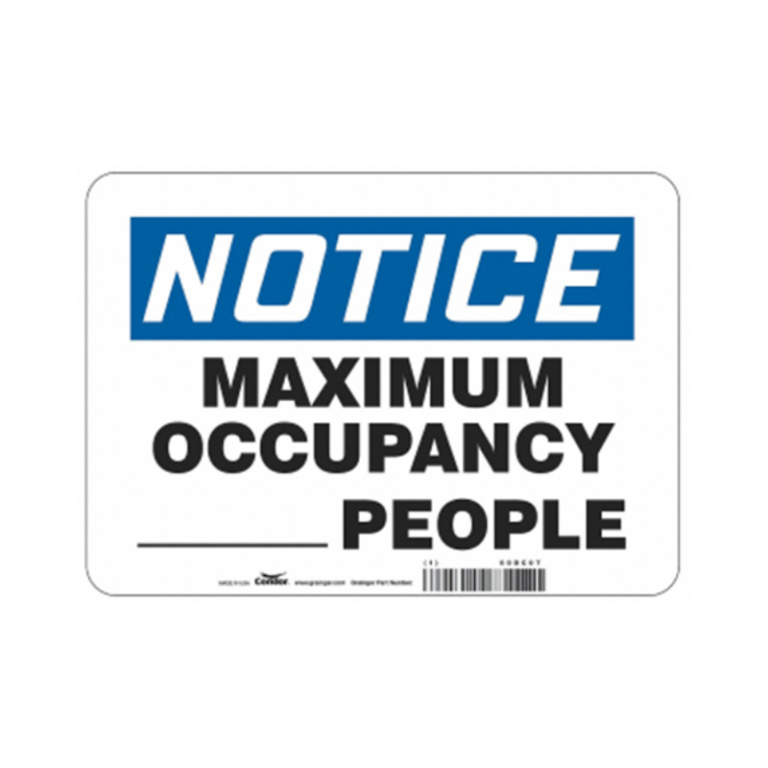 Capacity Sign | Party Line Rentals, Westchester New York